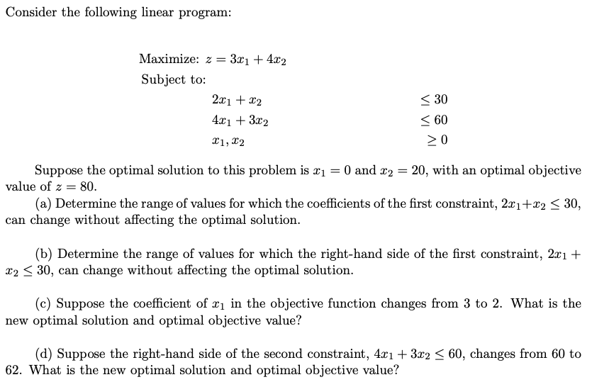Solved Consider the following linear program: Maximize: | Chegg.com