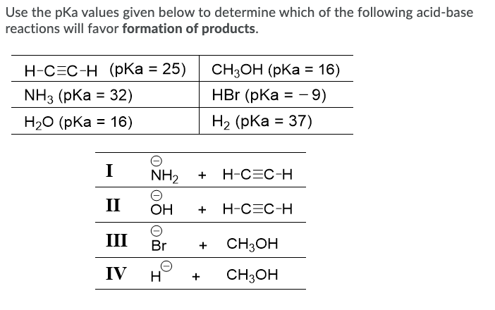 Solved Use the pka values given below to determine which of | Chegg.com
