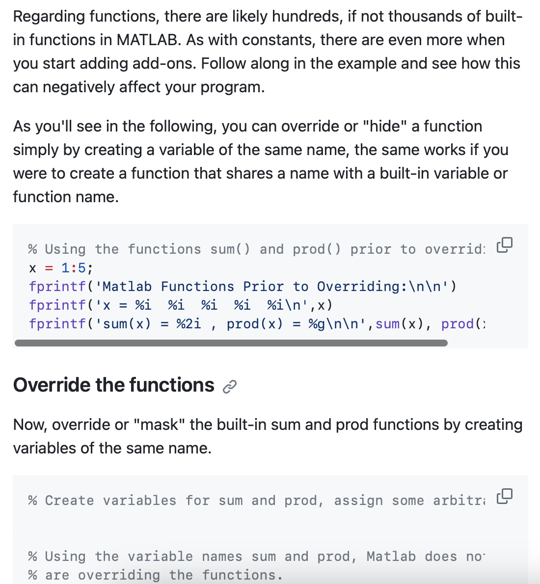 Solved It is best to avoid using variable names that match | Chegg.com