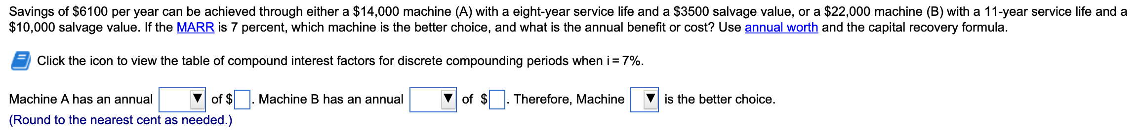 Solved Click the icon to view the table of compound interest | Chegg.com