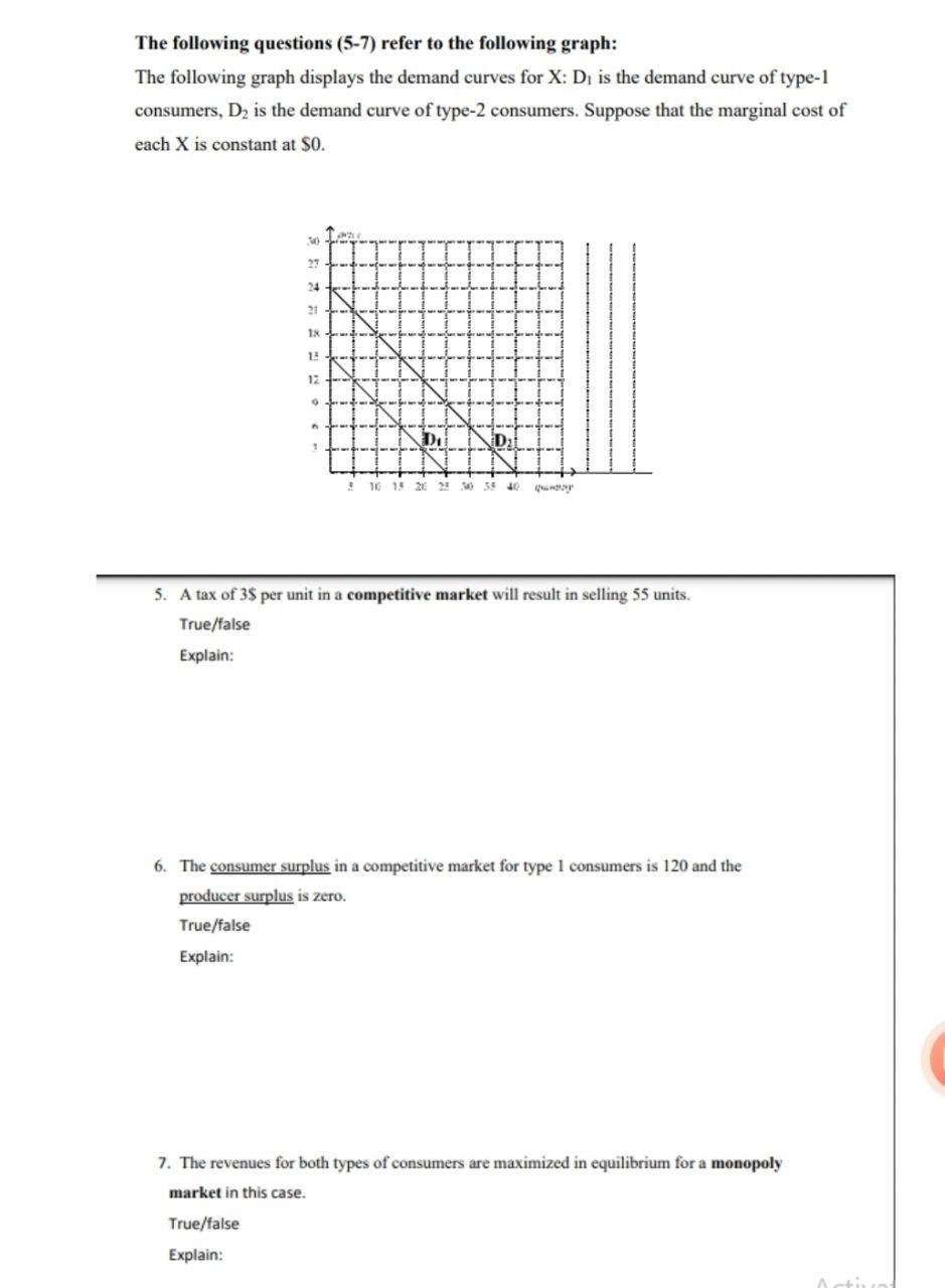 Solved The following questions (5-7) refer to the following | Chegg.com