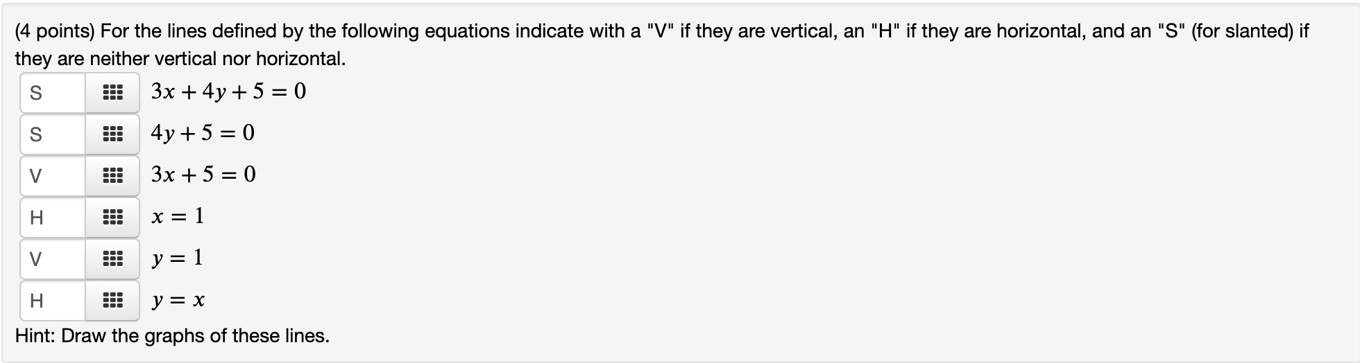 Solved (4 points) For the lines defined by the following | Chegg.com