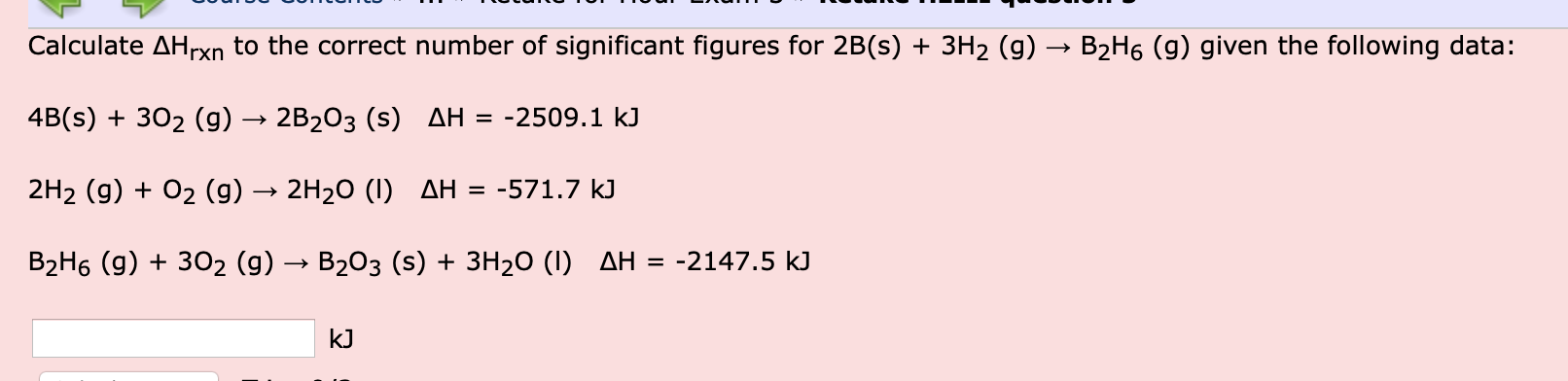 Solved DOUICUNICU TOC TOI TOI JULI Calculate AHrxn to the | Chegg.com