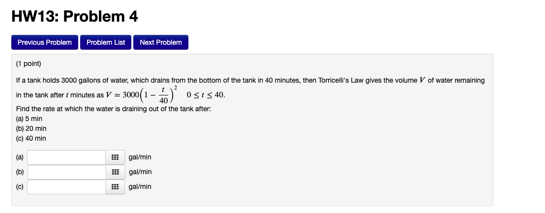 Solved HW13: Problem 3 Previous Problem Problem List Next | Chegg.com