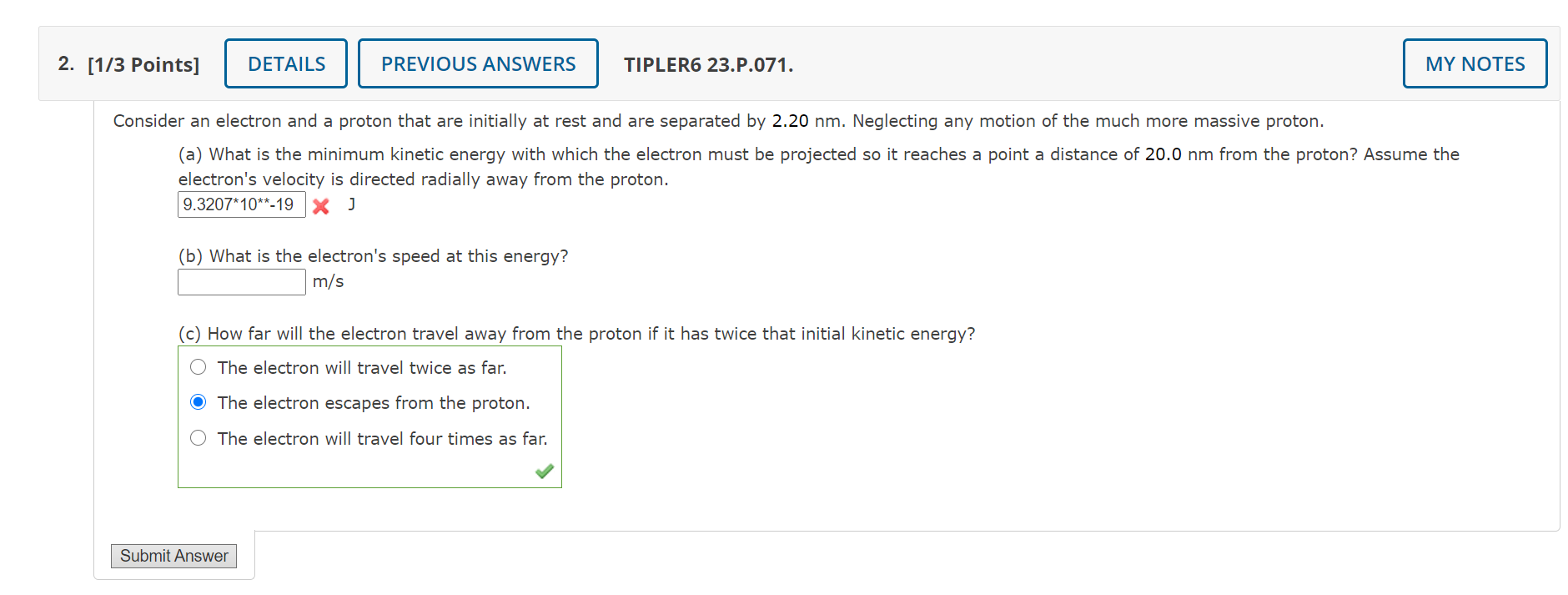 Solved Consider an electron and a proton that are initially | Chegg.com