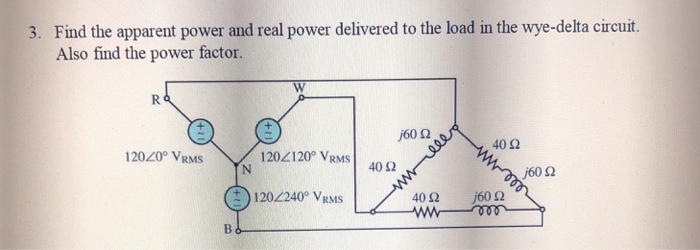 Solved Find the apparent power and real power delivered to | Chegg.com