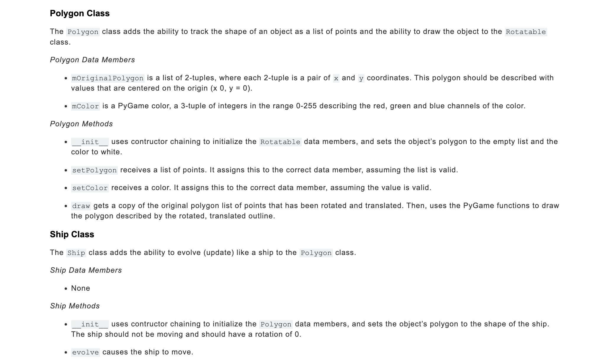 Solved Your assignment is to recreate a simple Asteroids | Chegg.com