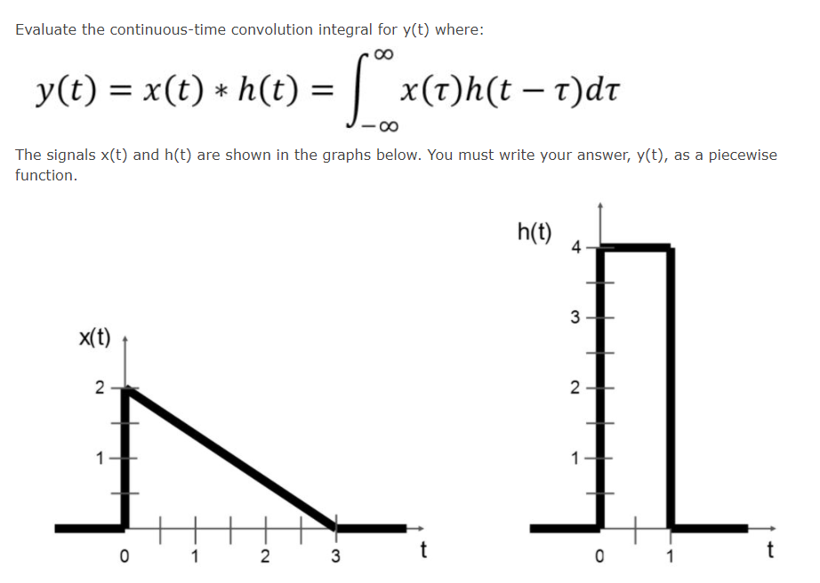 Solved Evaluate the continuous-time convolution integral for | Chegg.com