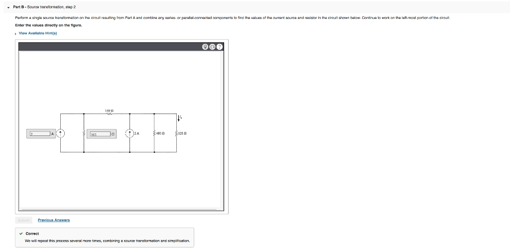 Solved Part B Source Transformation Step 2 Perform A