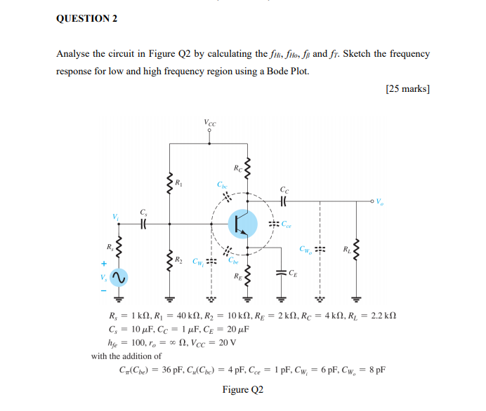 Solved Analyse the circuit in Figure Q2 by calculating the | Chegg.com