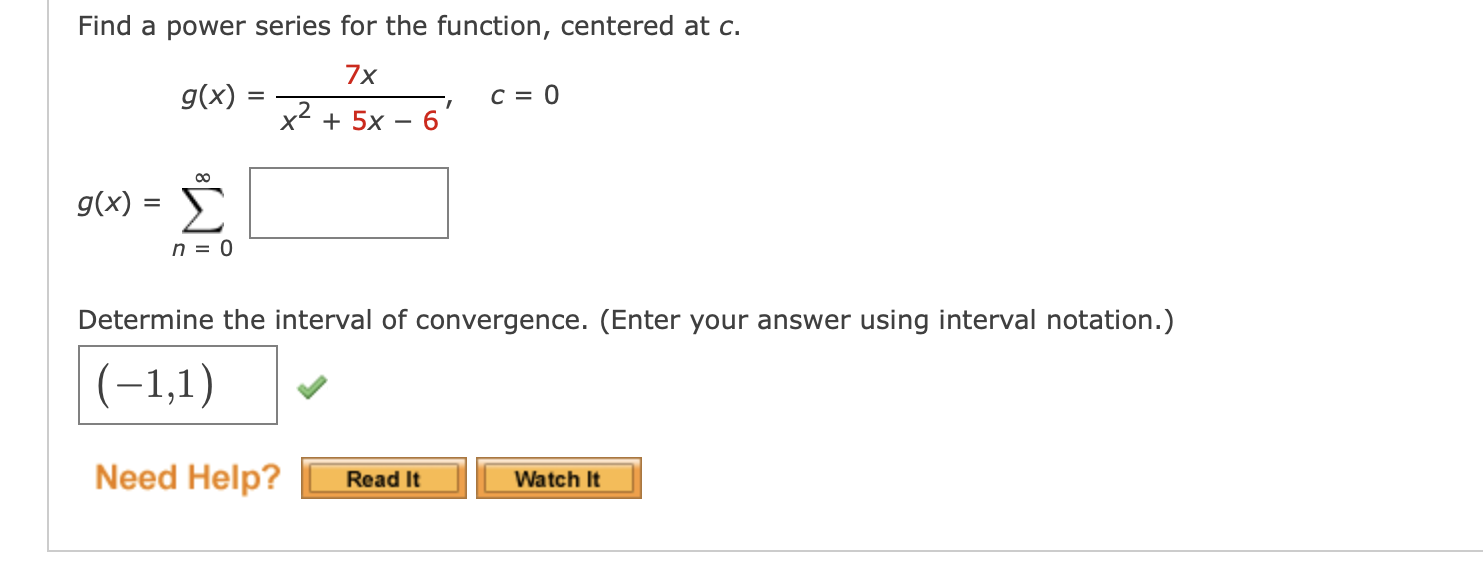 Solved Find a power series for the function, centered at c. | Chegg.com