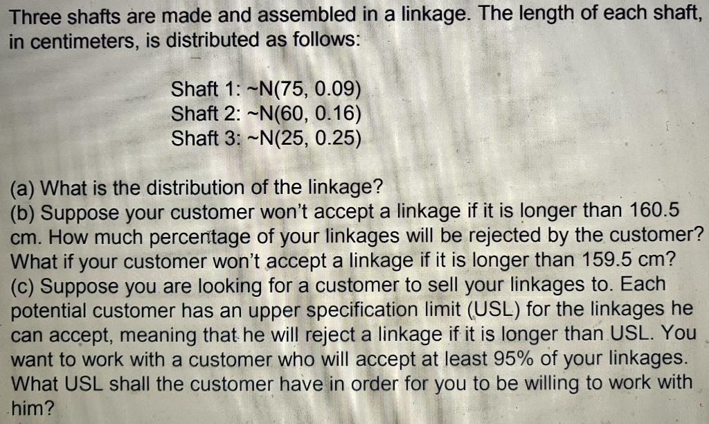 Solved Three shafts are made and assembled in a linkage. The | Chegg.com