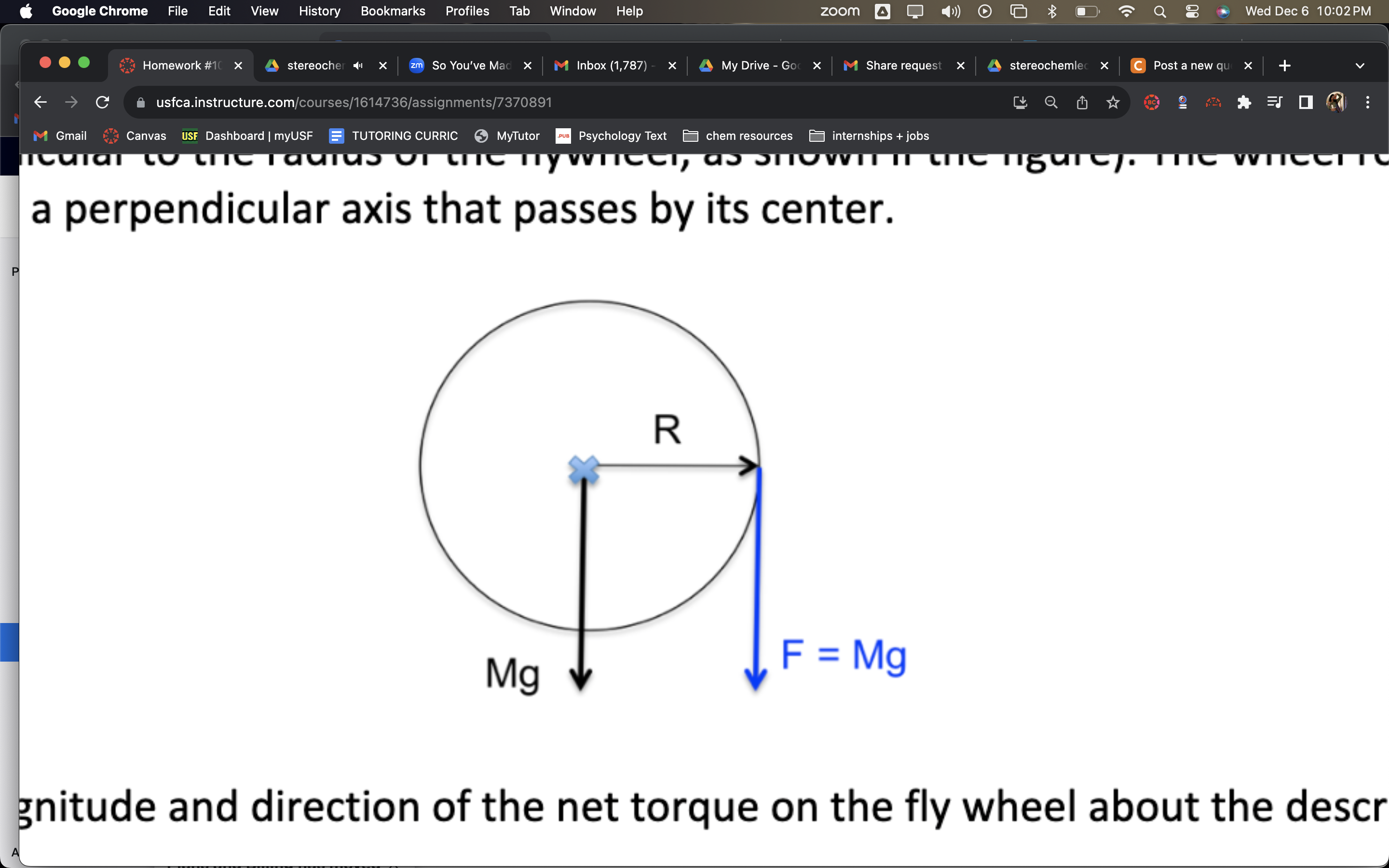flywheel is a uniform disk of mass M and radius R. At | Chegg.com
