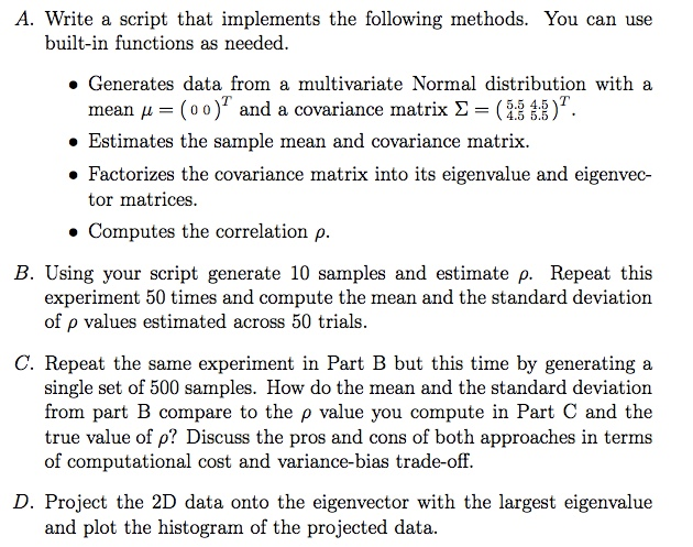 A. Write a script that implements the following | Chegg.com