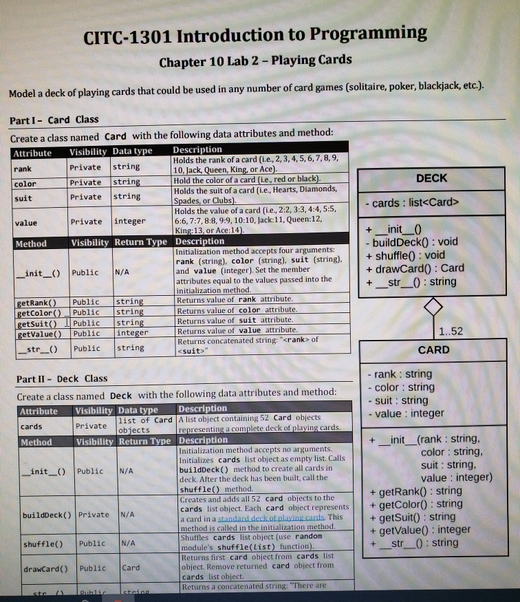 Solved CITC-1301 Introduction to Programming Chapter 10 Lab | Chegg.com