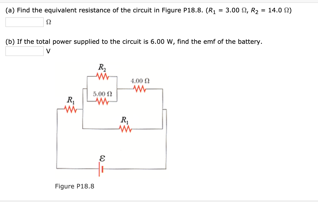 Solved (a) Find the equivalent resistance of the circuit in | Chegg.com