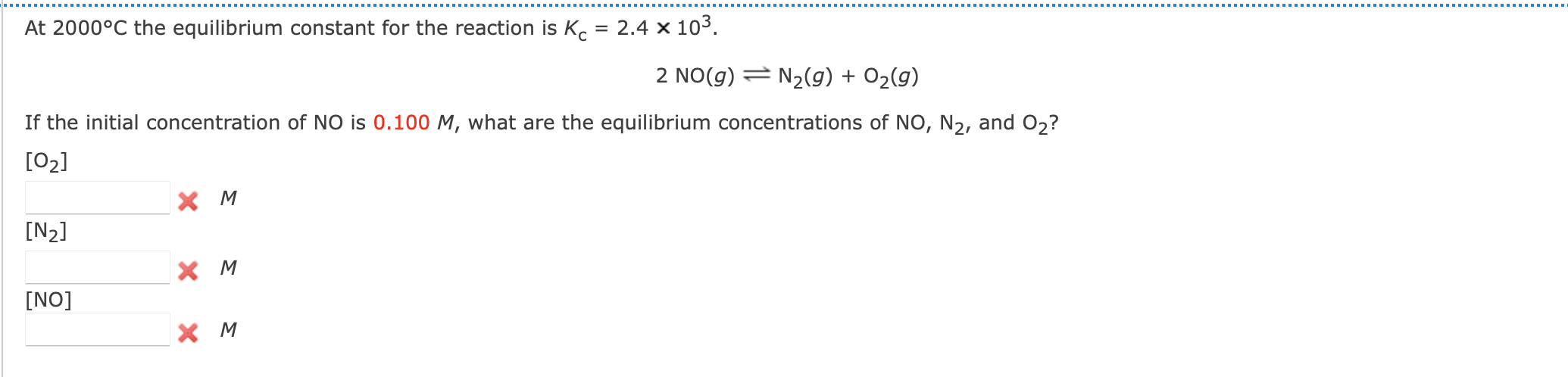 [Solved]: At 2000C the equilibrium constant for the reacti