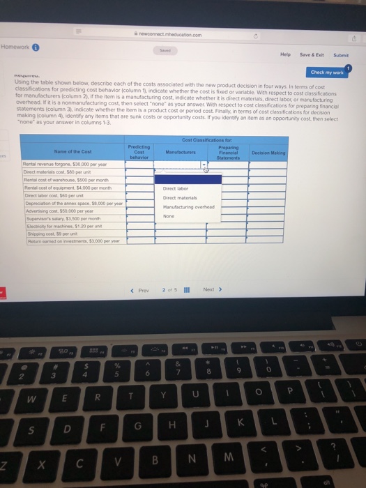 Solved Chapter 01 Homework Help Save&Exit Subm Check my work | Chegg.com