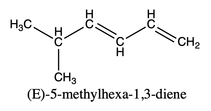 Solved The molecule shown above is 5-methyl-1,3-hexadiene. | Chegg.com