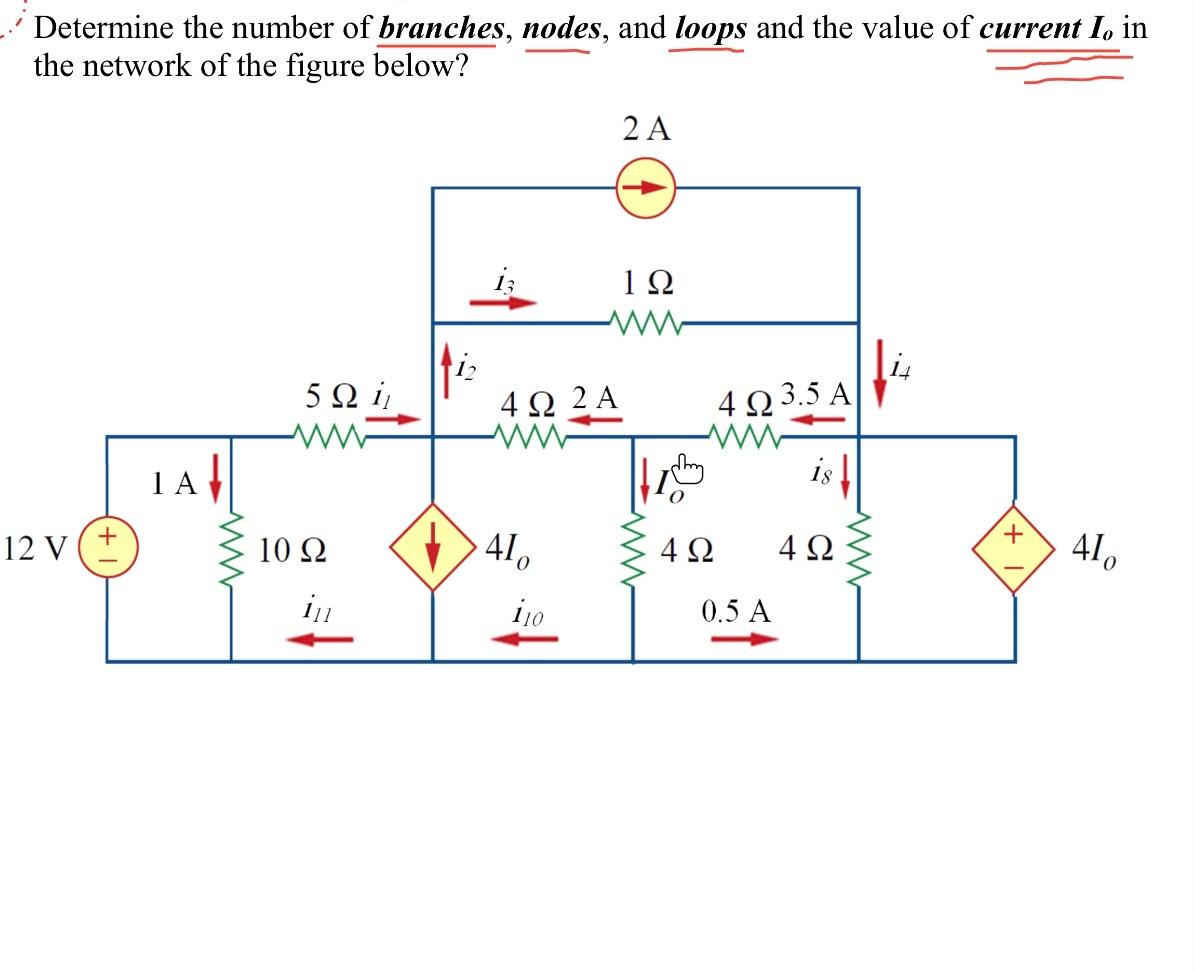 Solved Determine the number of branches, nodes, and loops | Chegg.com