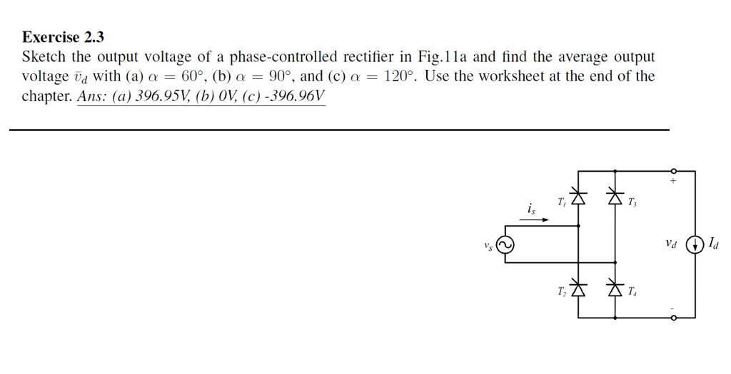 Solved Exercise 2.3 Sketch the output voltage of a | Chegg.com