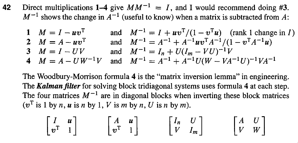 Solved Direct multiplications 1−4 give MM−1=I, and I would | Chegg.com