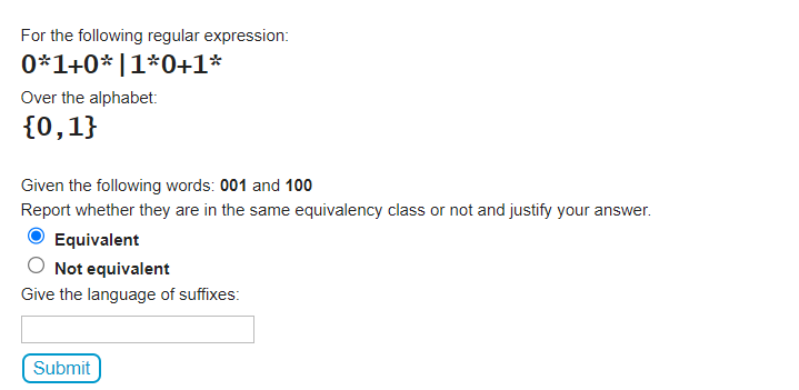 Solved Either equivalent or not equivalent and give the | Chegg.com