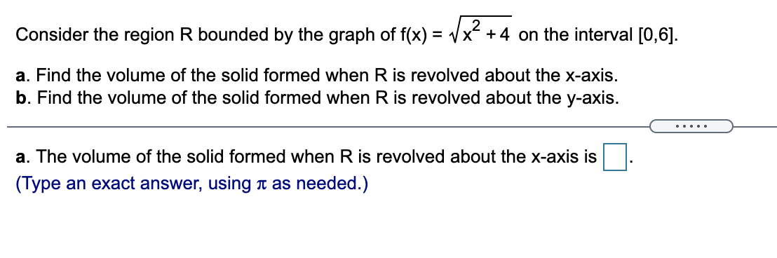 Solved Consider the region R bounded by the graph of f(x) = | Chegg.com