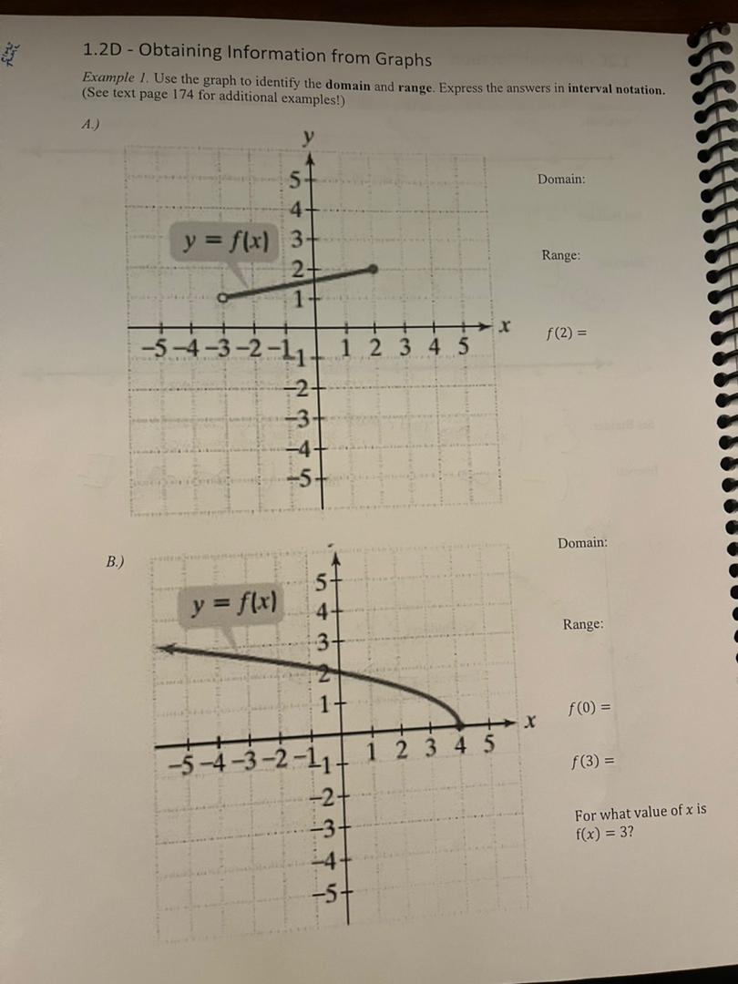 Solved 1.2D - Obtaining Information from Graphs Example 1. | Chegg.com