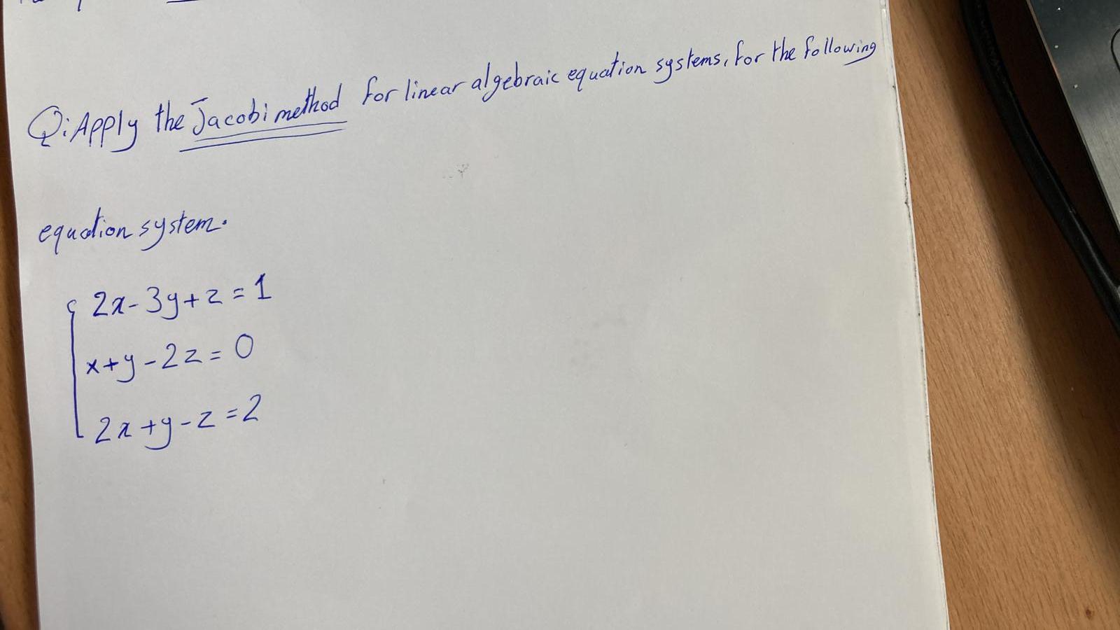 Solved the Jacobi method for linear algebraic equation | Chegg.com