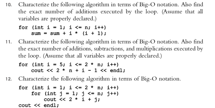 10. Characterize the following algorithm in terms of | Chegg.com