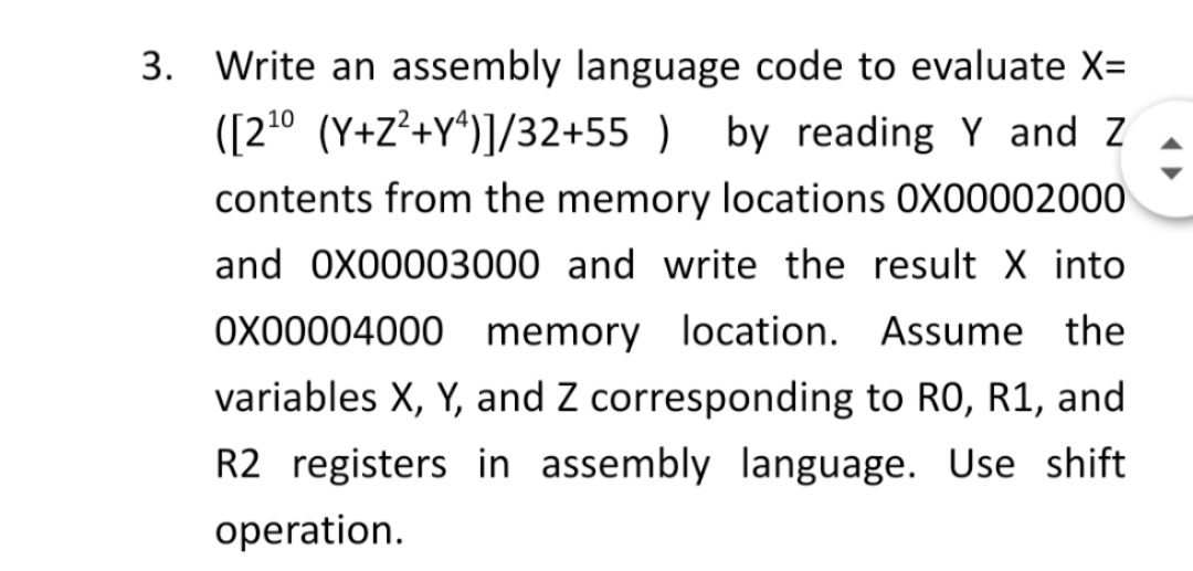 Solved 3 Write An Assembly Language Code To Evaluate X