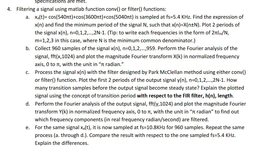 Solved Filtering a signal using matlab function conv() ﻿or | Chegg.com