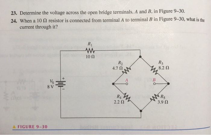 Solved 23. Determine the voltage across the open bridge | Chegg.com