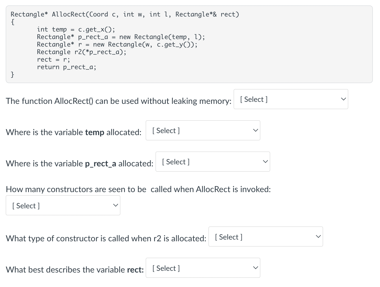 Solved True/false Stack or heap or text or static/global | Chegg.com