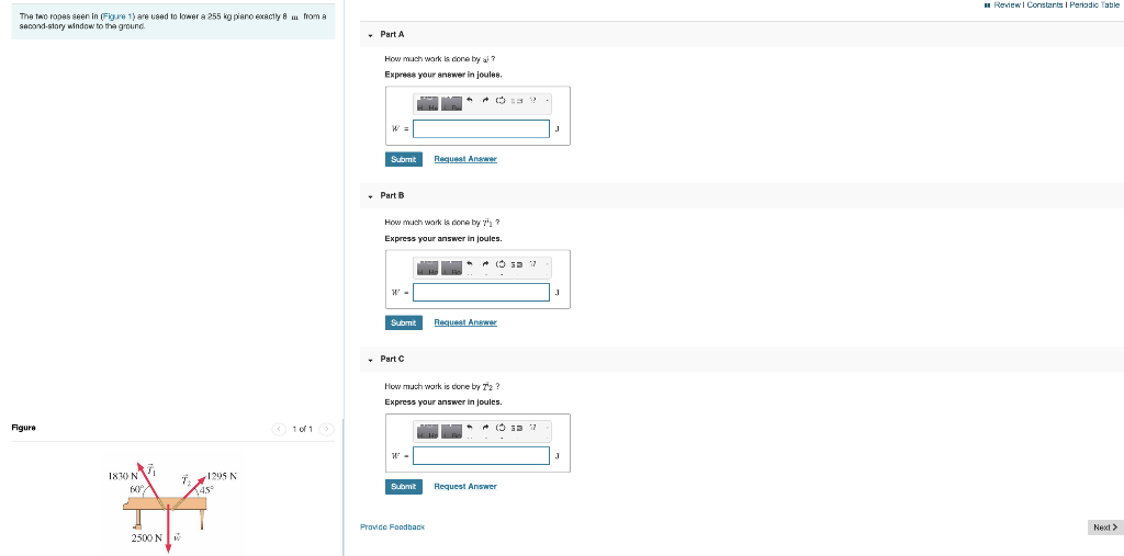Solved The two ropes seen in (Figure 1) are used to lower a | Chegg.com