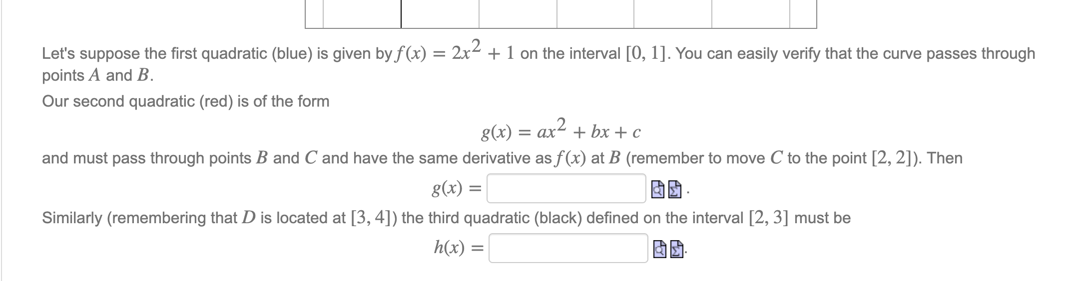 Solved In the theory of splines, we try to find simple | Chegg.com
