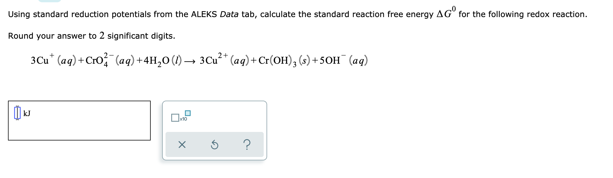 Solved Using standard reduction potentials from the ALEKS | Chegg.com