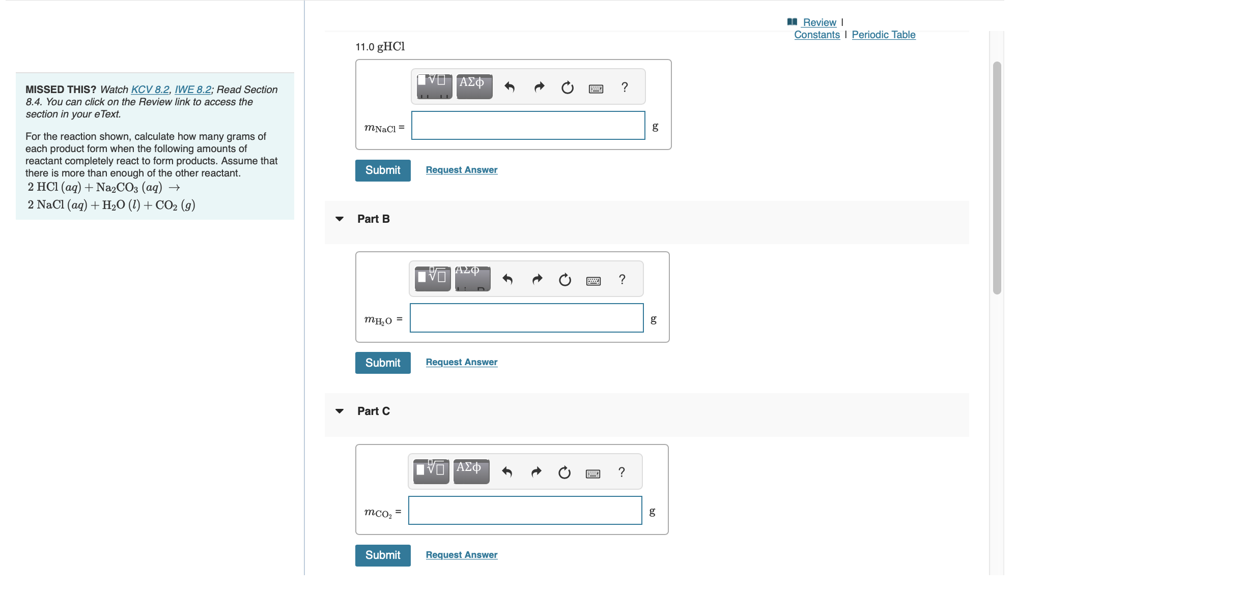 Solved For the reaction shown, calculate how many grams of | Chegg.com