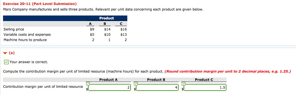 Solved Exercise 20-11 (Part Level Submission) Mars Company | Chegg.com