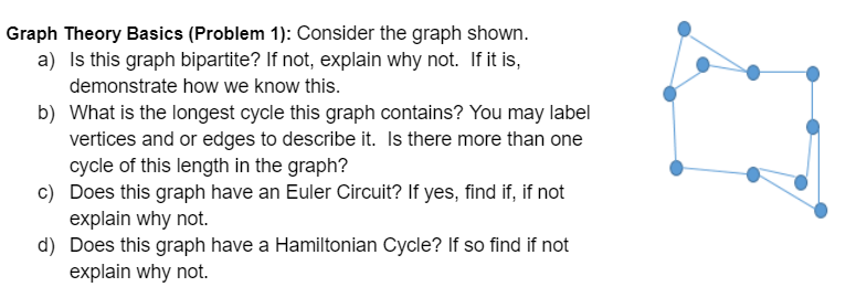 Solved Graph Theory Basics (Problem 1): Consider the graph | Chegg.com