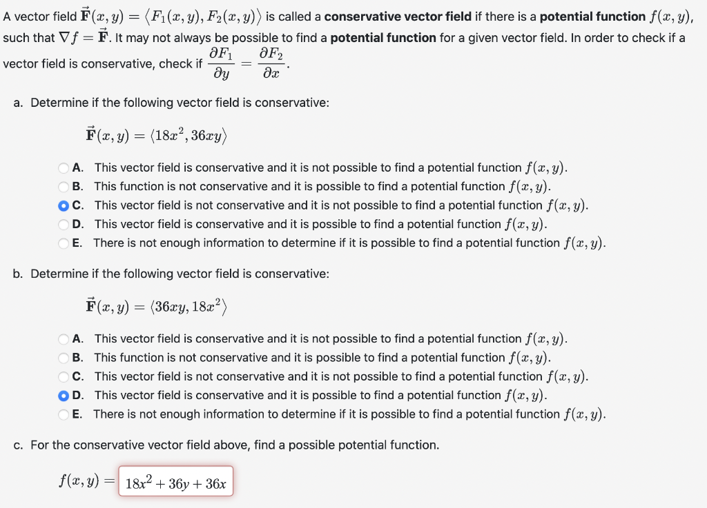 Solved A vector field F(x,y)= F1(x,y),F2(x,y) is called a | Chegg.com