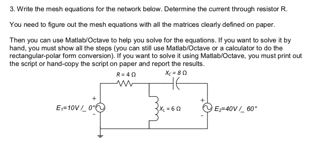Solved 3. Write the mesh equations for the network below. | Chegg.com Solved 3. Write the mesh equations for the network below. | Chegg.com
