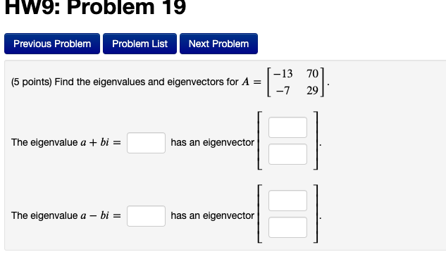 Solved HW9: Problem 19 Previous Problem Problem List Next | Chegg.com