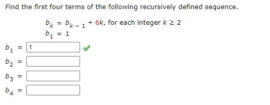 Solved Find the first four terms of the following | Chegg.com