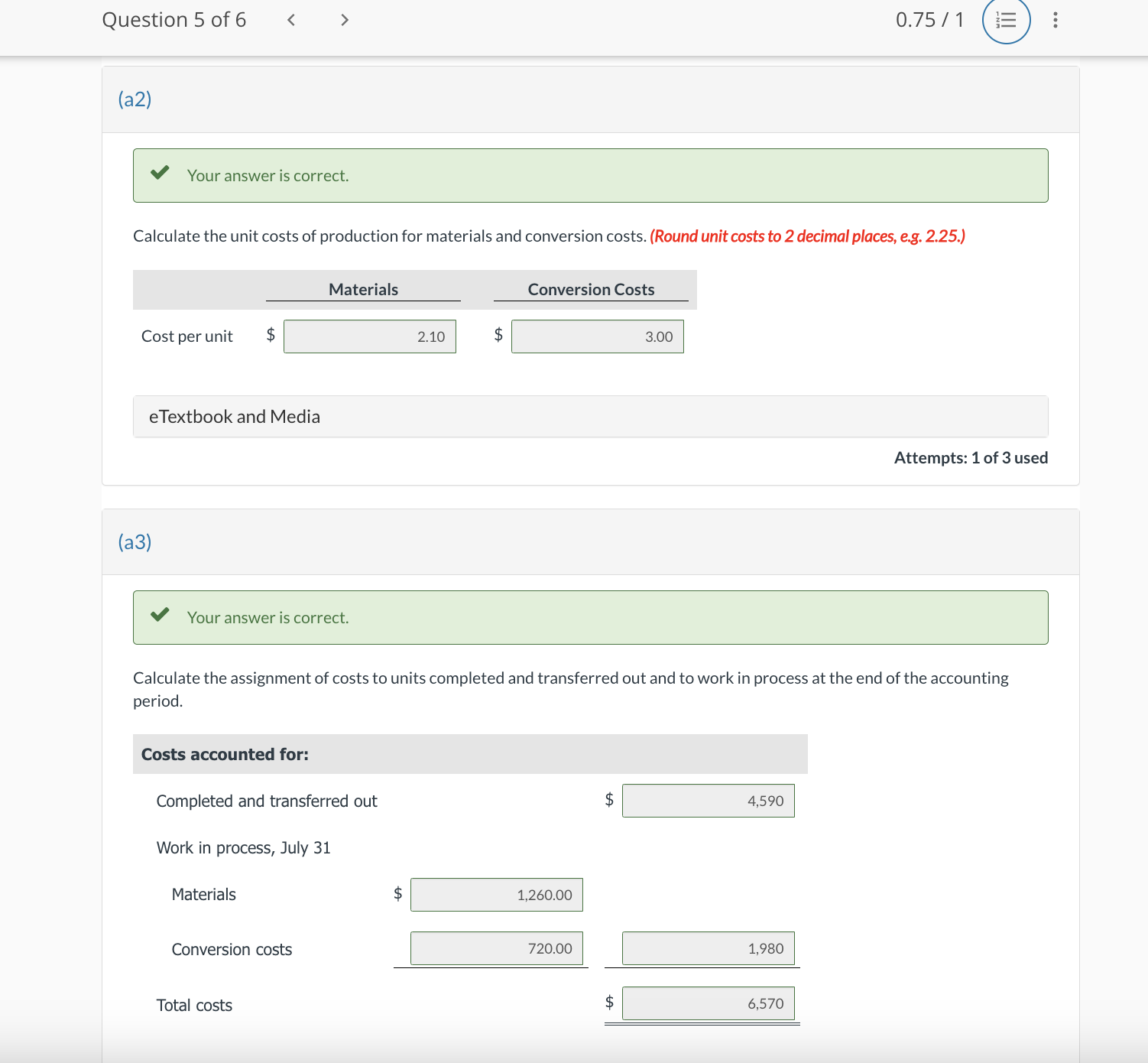 Cost Reconciliation Schedule Costs to be accounted | Chegg.com