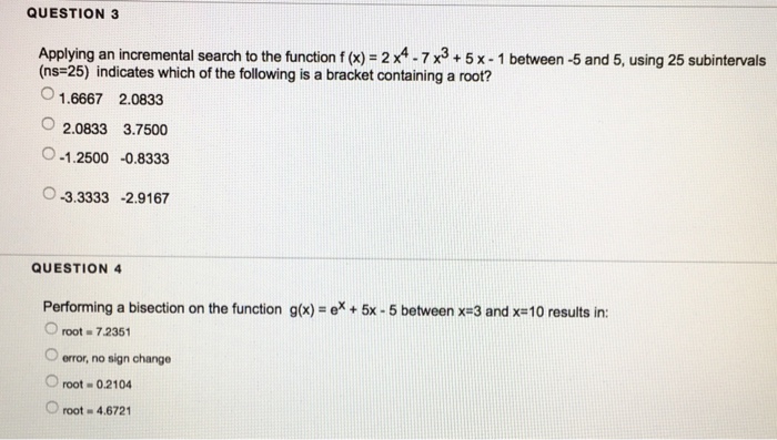 Solved QUESTION 1 Given the function f(x) -2x4-7x3+5x-'1 | Chegg.com