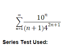 Solved Σ ne-n n=1 Series Test Used: oo n n2 + 2 2n2 – n+5 | Chegg.com