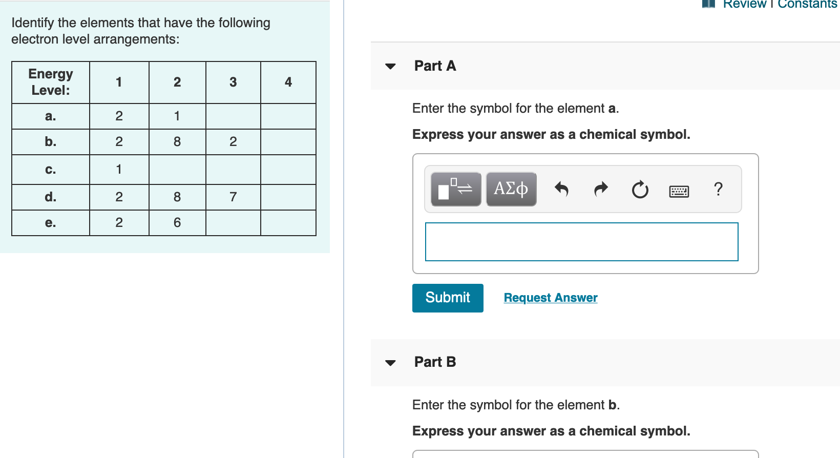 Solved Enter the symbol for the element c. Express your | Chegg.com