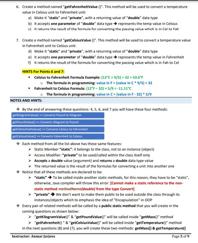 Solved 1. Create a new package named "p1_converting" to | Chegg.com
